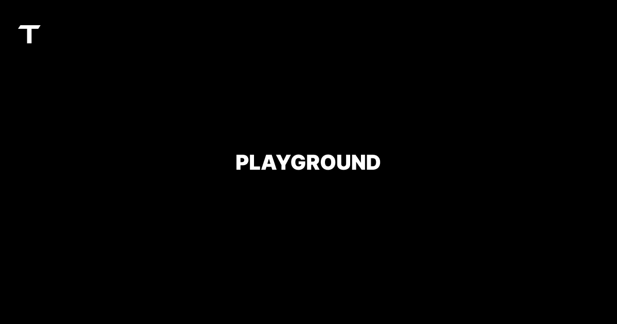 Playground - tmy. / front-end developer